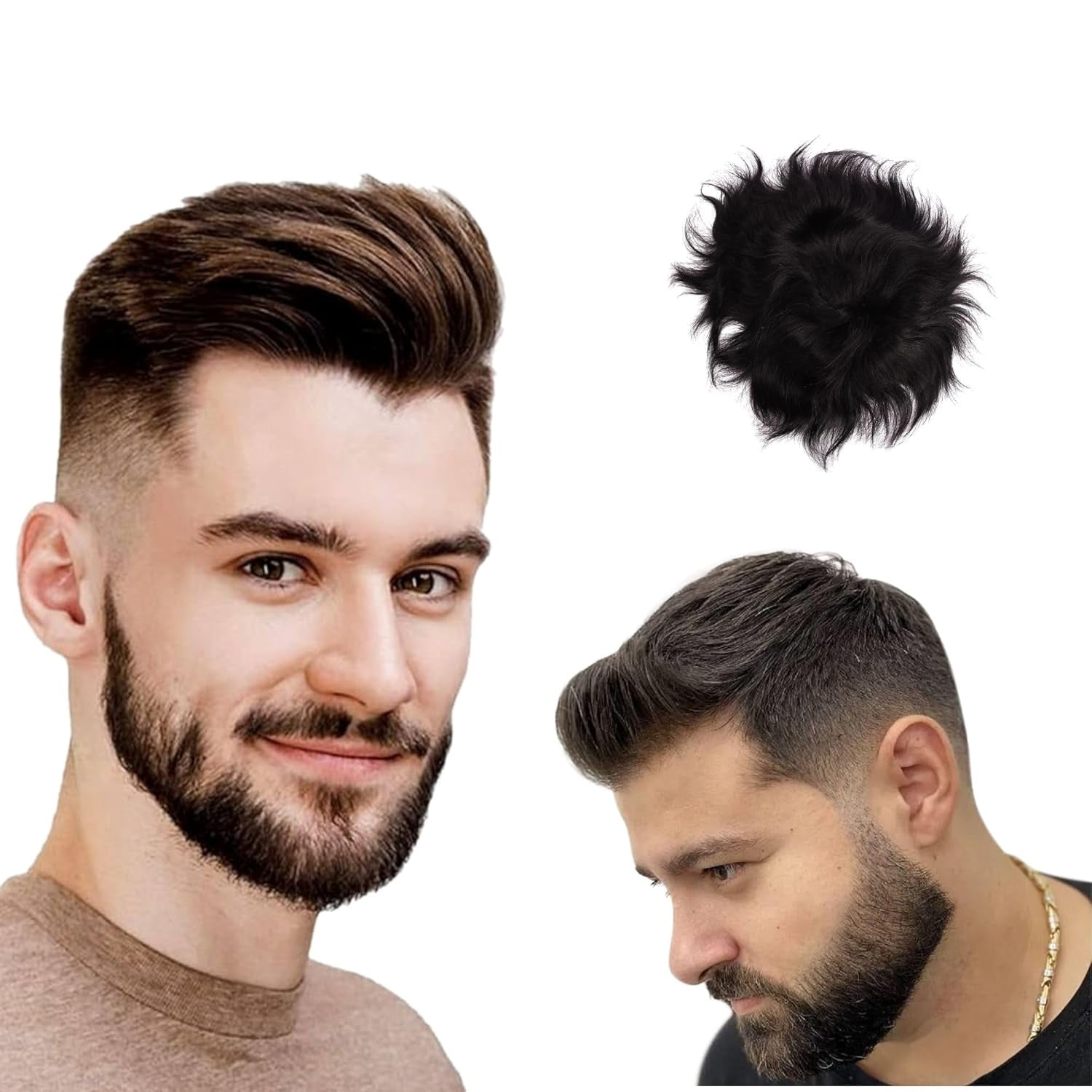 AHS Patch Hair Extension Hair Patch Real Human Hair Patch Lightweight ...