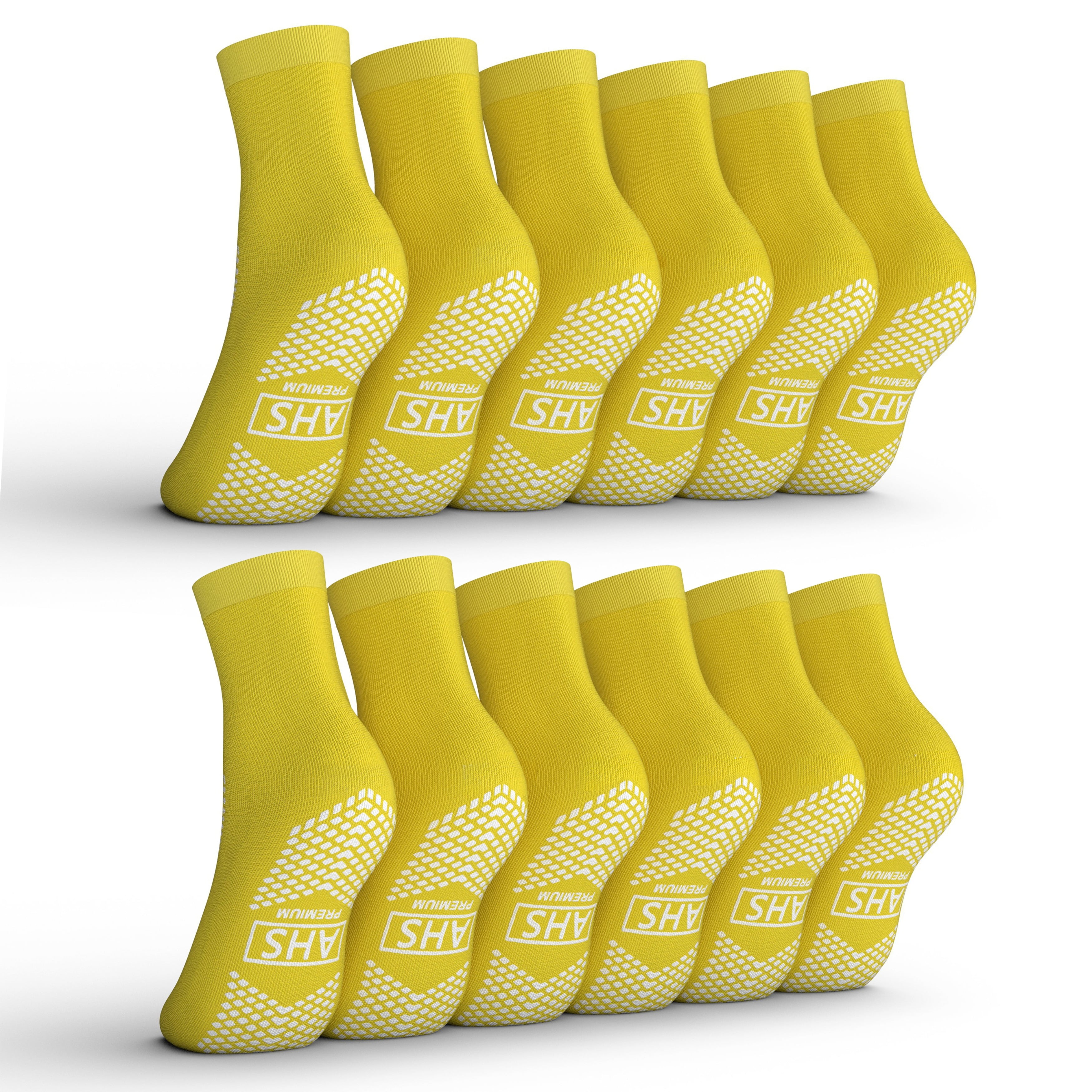 AHS Hospital Socks Large Yellow Double Tread 6 Pairs - Walmart.com