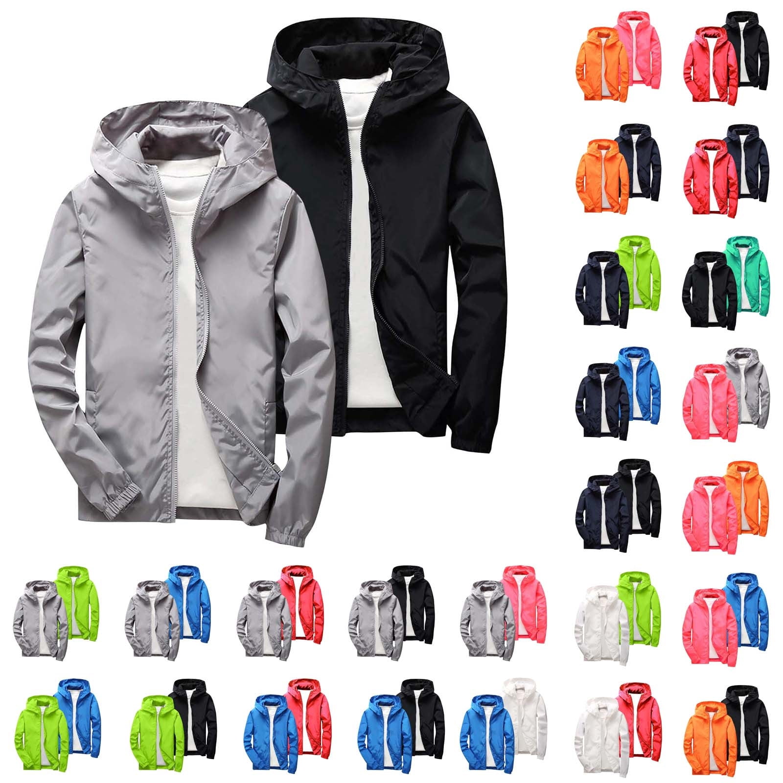 AHTJRT 2 Pcs Rain Jacket for Kids Lightweight Outdoor Climbing Hiking ...