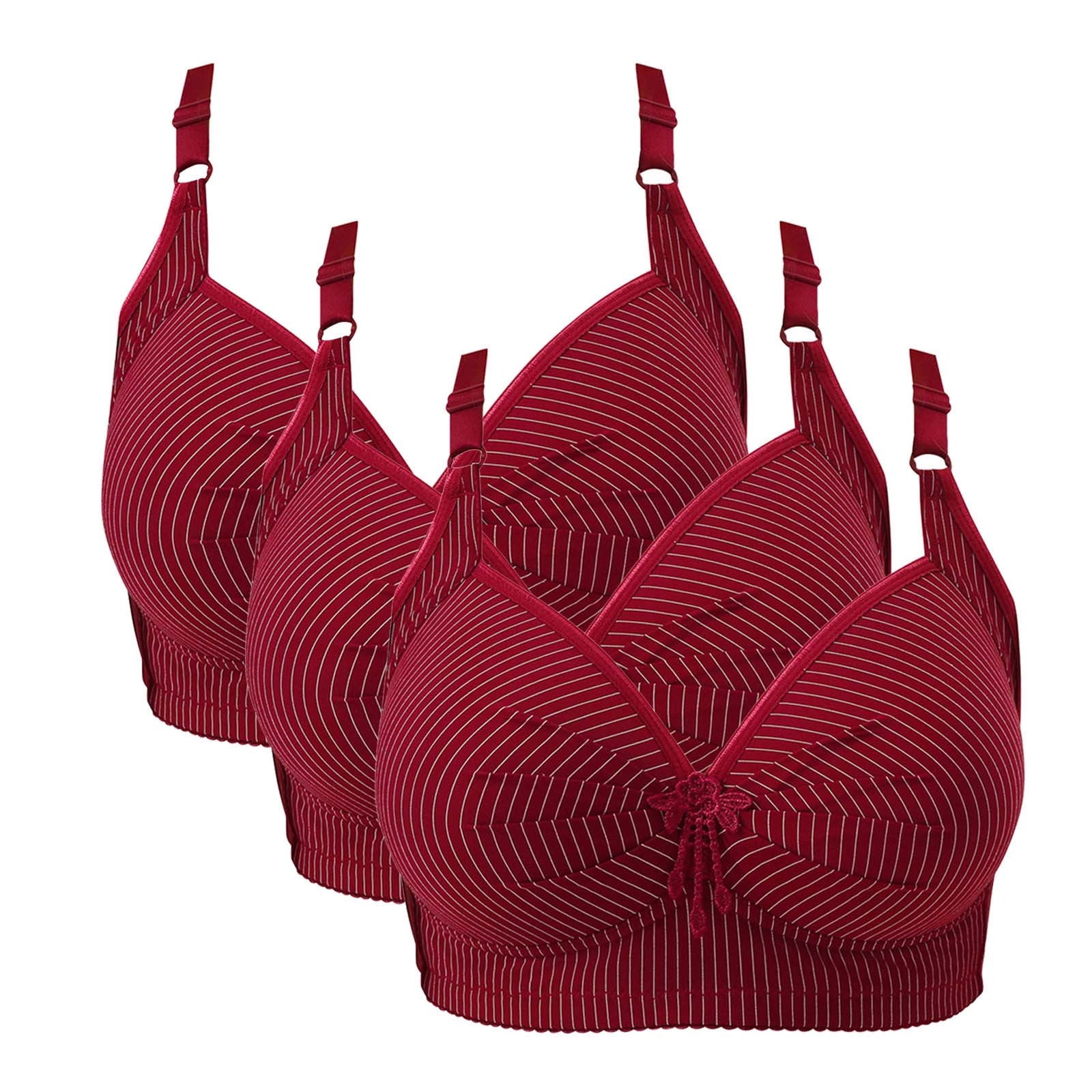 AHTJRT 3 Pcs Bralette Sets for Women Adjustable Straps Wireless ...