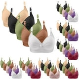 AHTJRT 5 Pcs V Neck Bralettes for Women Light Padded Soft Cups ...