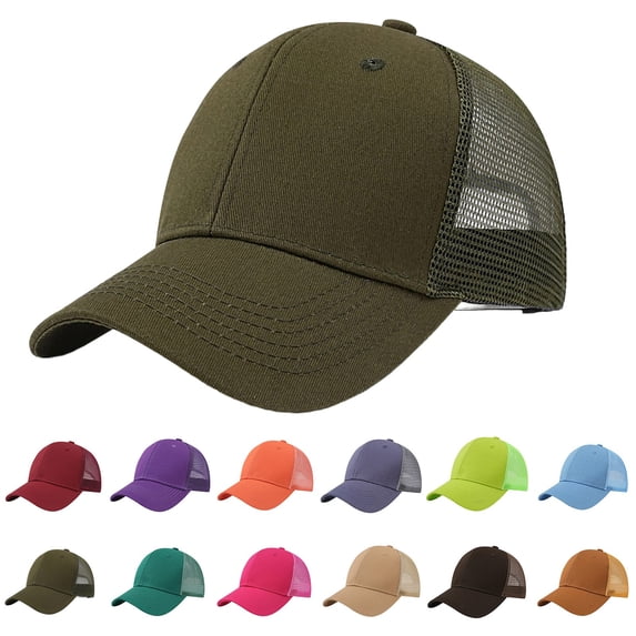 AHTJRT Baseball Golf Caps for Men Women Mesh Breathable Trucker Hats ...