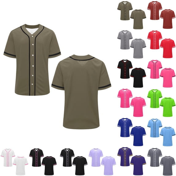 AHTJRT Baseball Jersey for Women Tennis Wokrout Athletic Top Striped ...