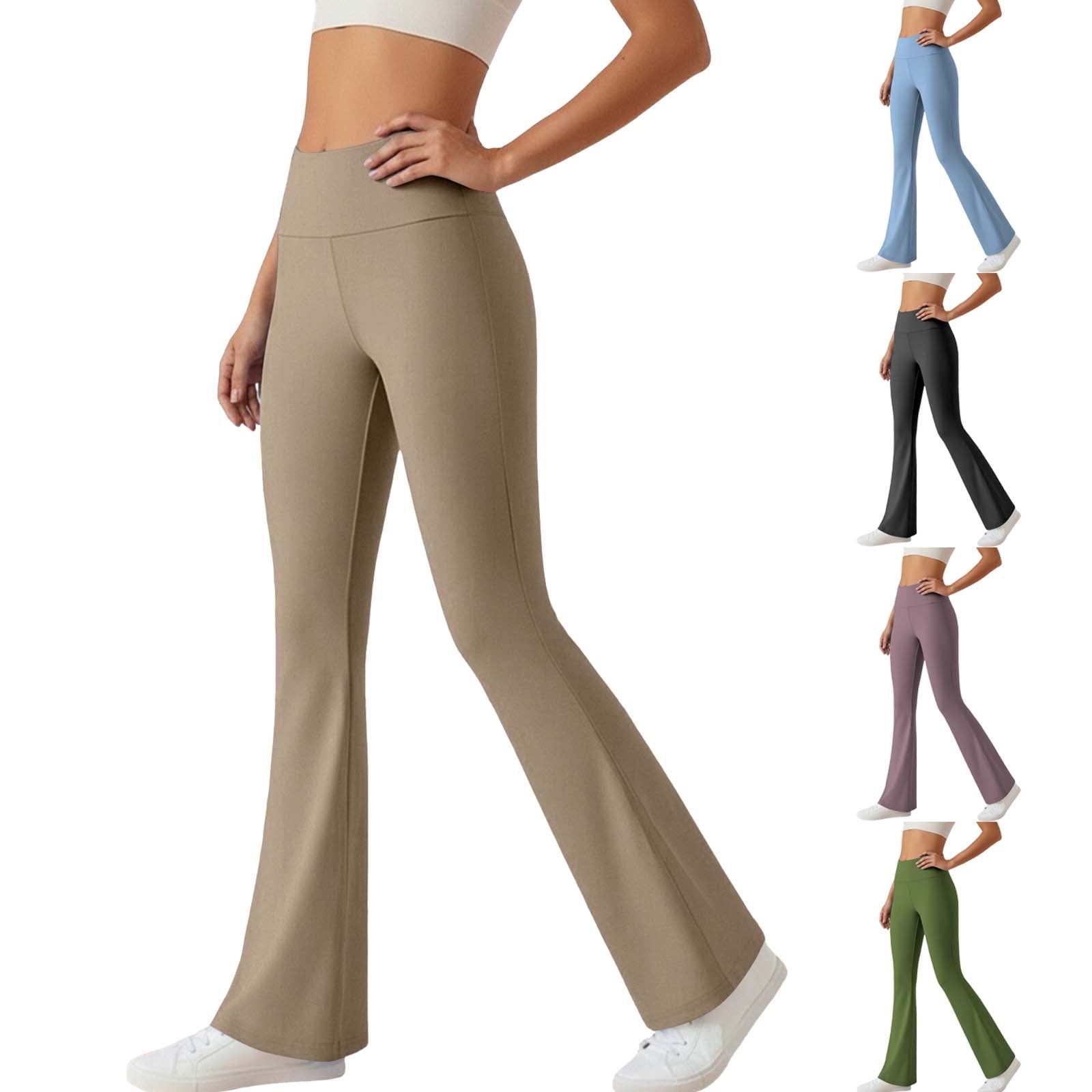 AHTJRT Bell Botoms for Women Stretchy Skinny Leggings Lightweight ...