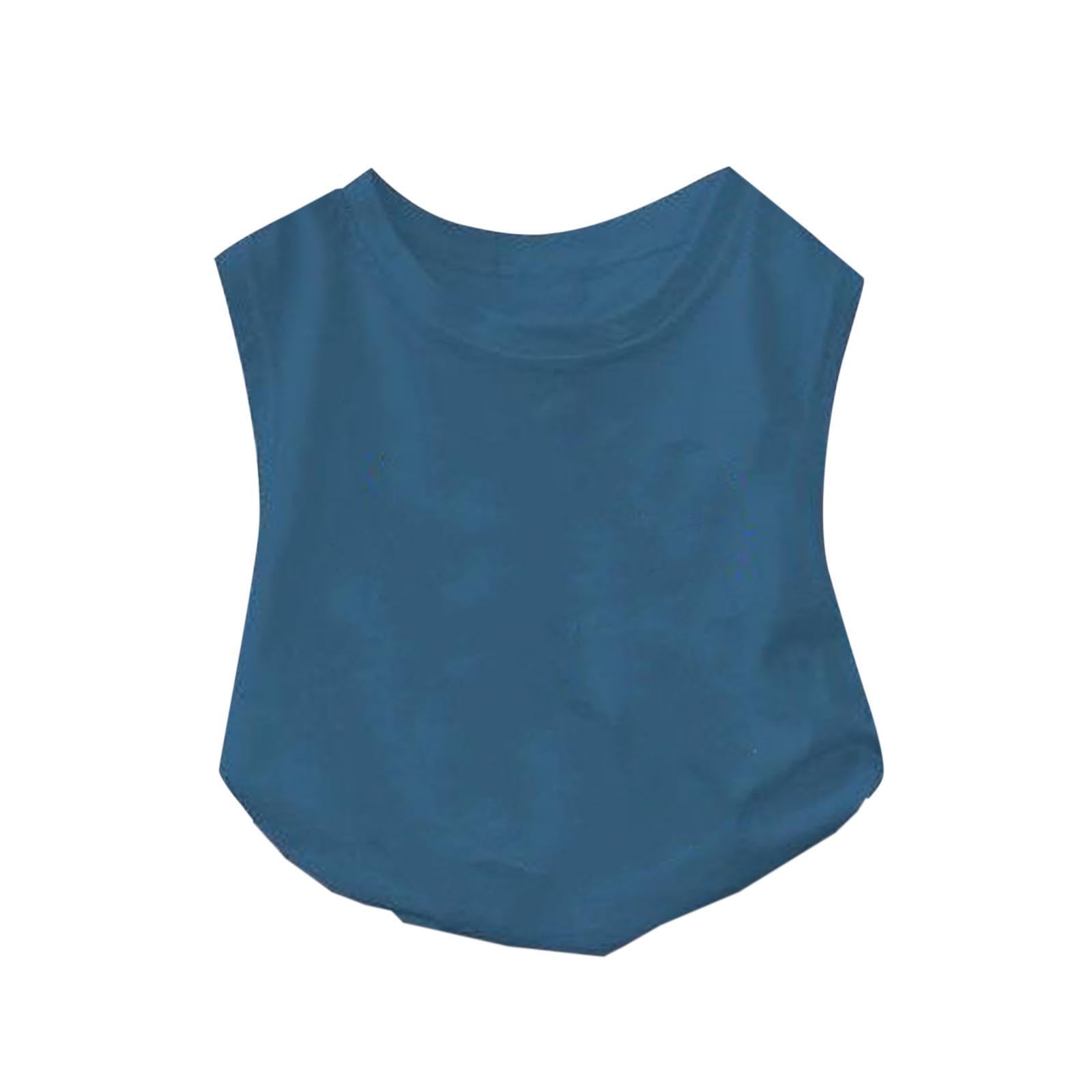 AHTJRT Boys Athletic Shirts Sleeveless Crewneck T-Shirts Solid Color ...