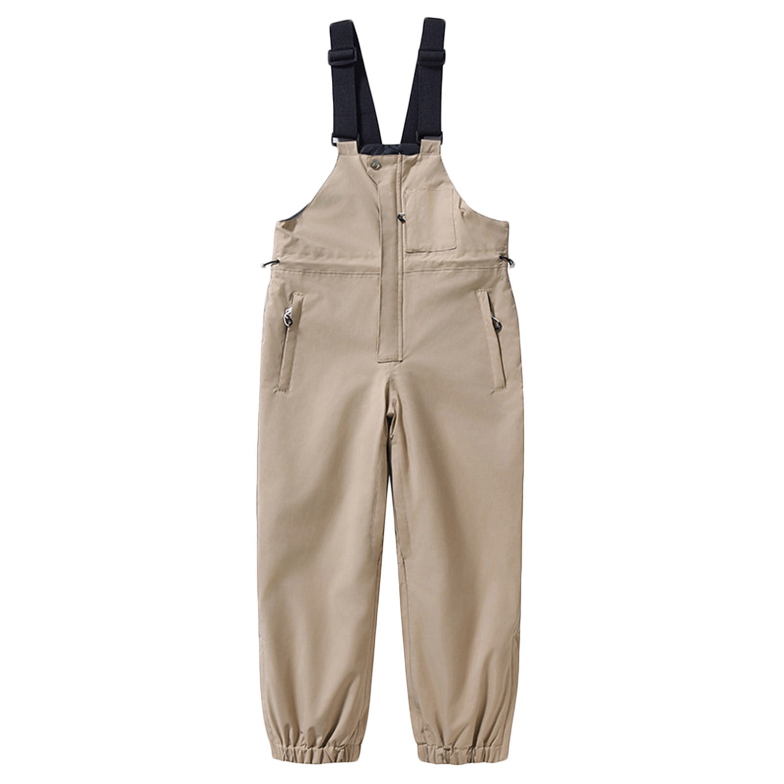 AHTJRT Boys Girls Snow Bibs Baggy Zipper Ski Pants with Pockets ...
