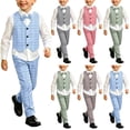 AHTJRT Boys Suits Formal Dressy Gentleman Waistcoat Pants Bowtie ...