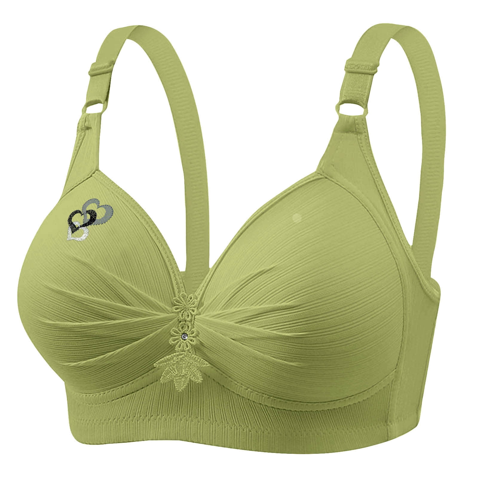 AHTJRT Bras for Women Push Up Love Patterns Printed Seamless Full ...