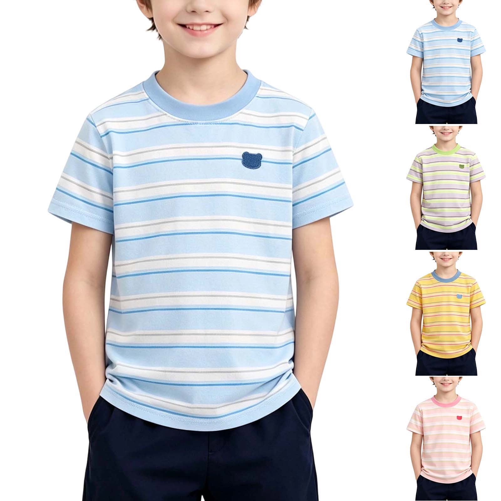 AHTJRT Cotton Shirts for Boys Soft Cooling Breathable Moisture Wickign ...