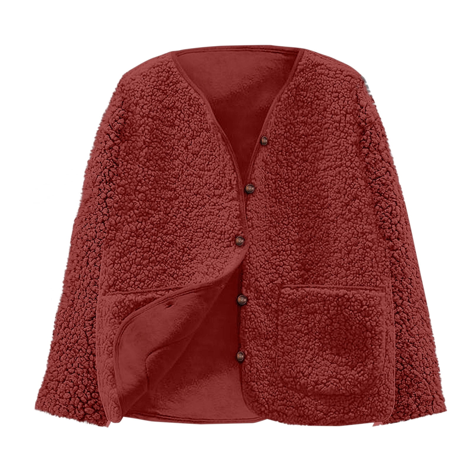 AHTJRT Fleece Cardigans for Boys Girls V Neck Button Down Sweaters with ...