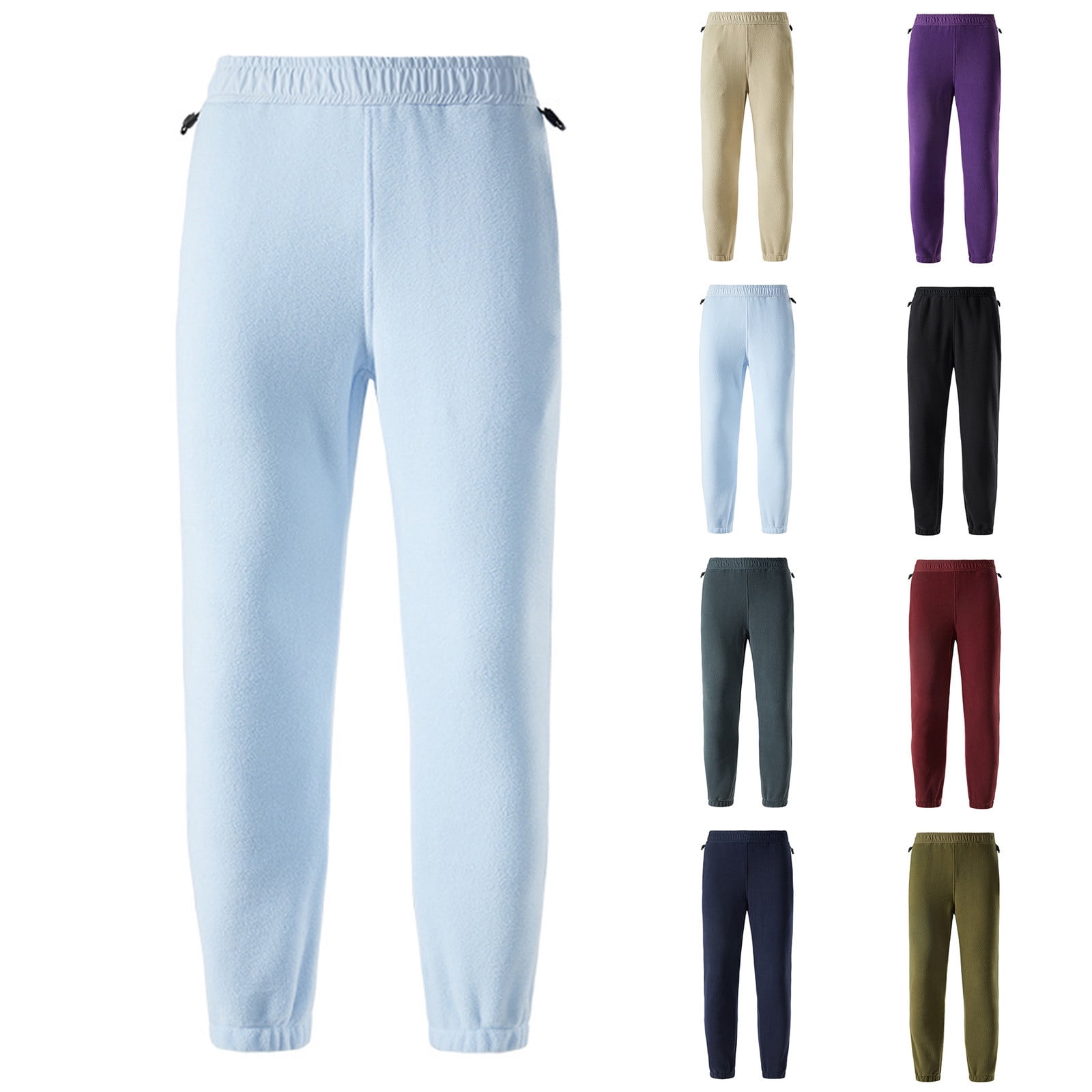 AHTJRT Fleece Pants for Women Straight Warm Insulated Polar Fleece ...