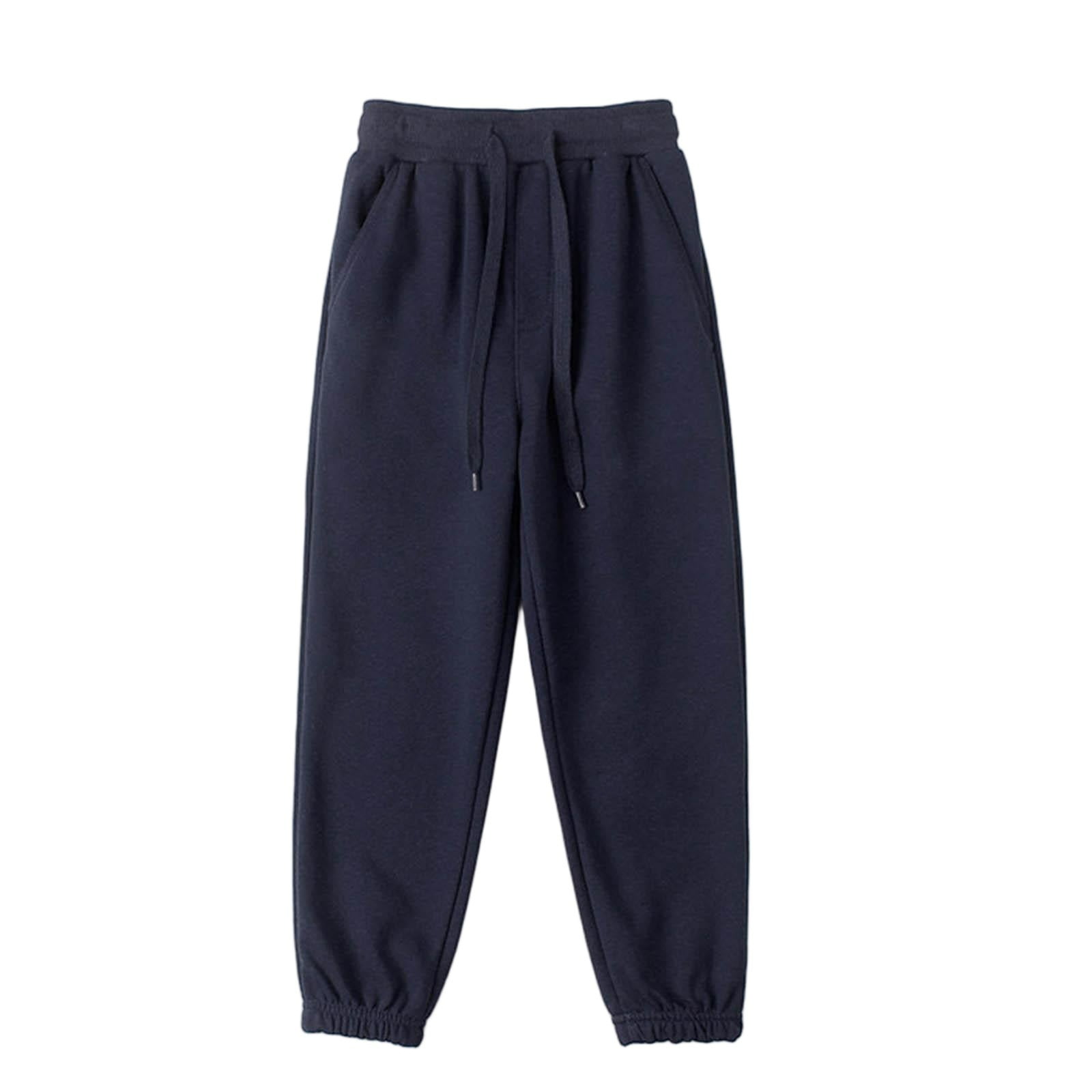 AHTJRT Girls Boys Sweat Pants Drawstrings Elastic Waist Trousers with ...