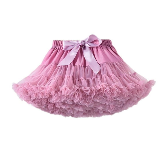 AHTJRT Girls Tutu Skirt Elastic Waist Fluffy Soft Layered Tulle Ruffle ...