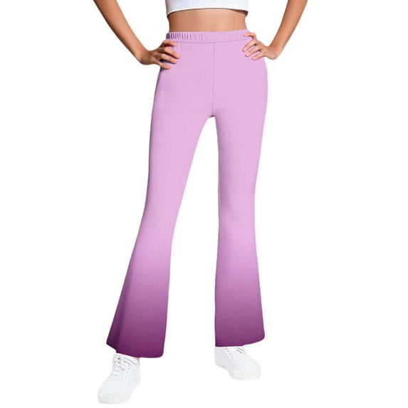 AHTJRT High Waist Bootcut Yoga Pants for Girls Stretchy ElasticPants ...