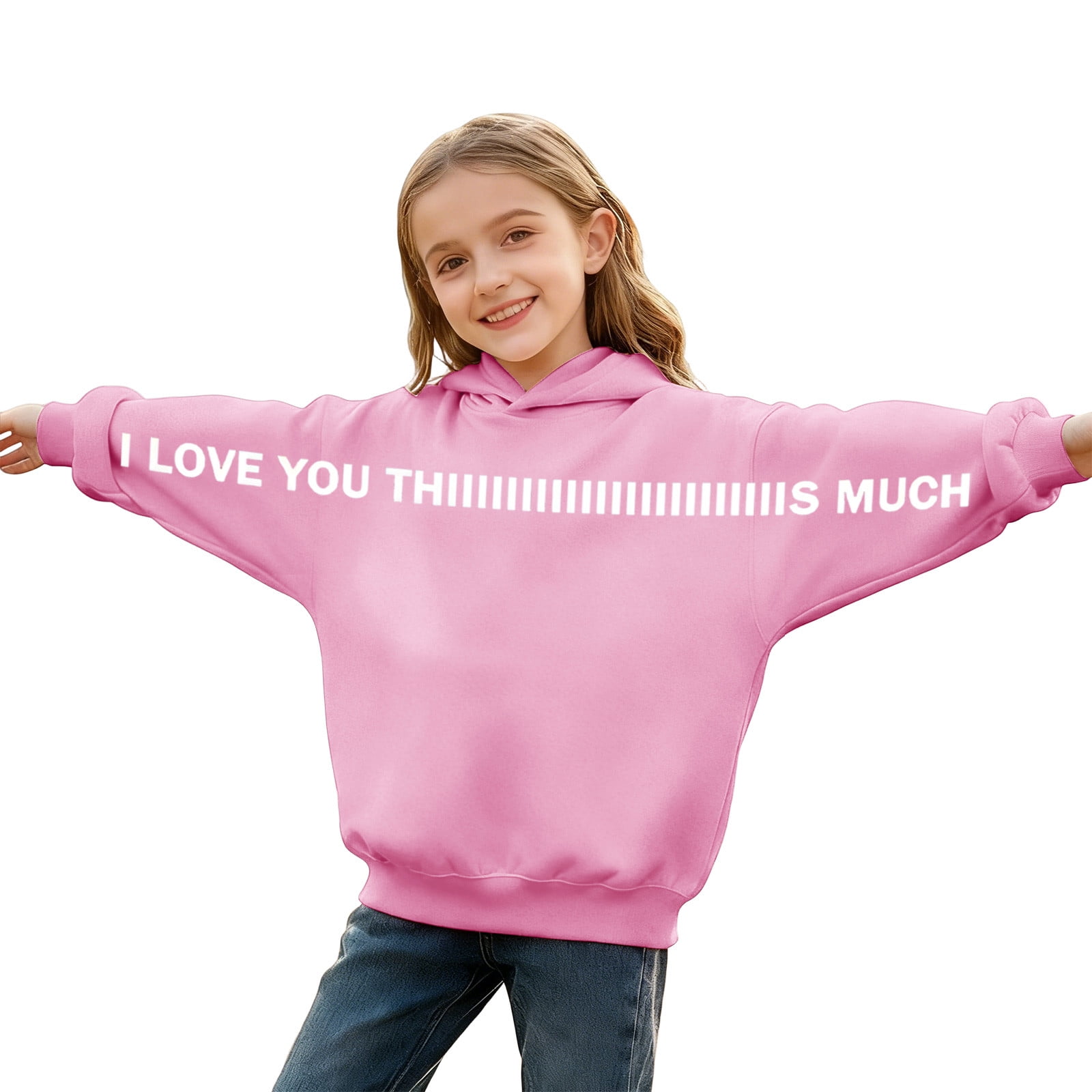 AHTJRT I Love You This Much Shirt for Girls Boys Funny Fashion ...