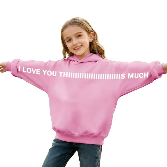 AHTJRT I Love You This Much Shirt for Girls Boys Funny Fashion ...