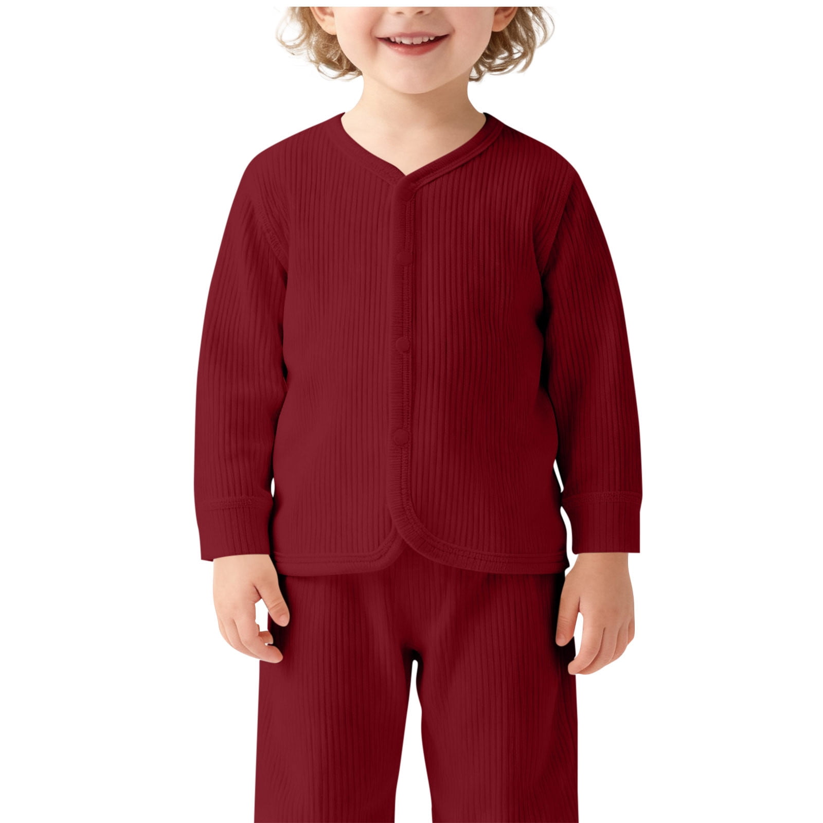 AHTJRT Kids Cardigans V Neck Full Button Sweaters Children's Soft ...