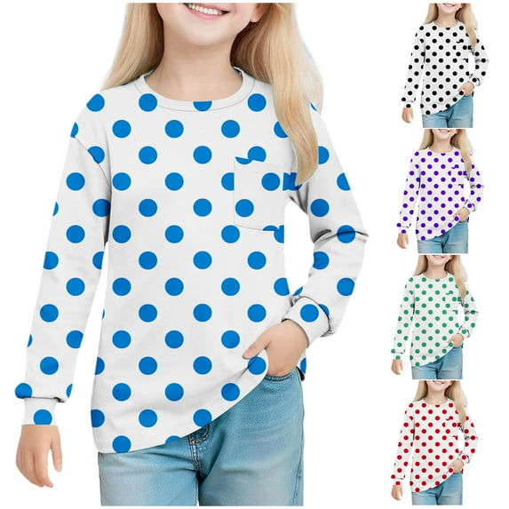 AHTJRT Kids Sweatshirts Crewneck Long Sleeve Tee Tops with Chest Pocket ...