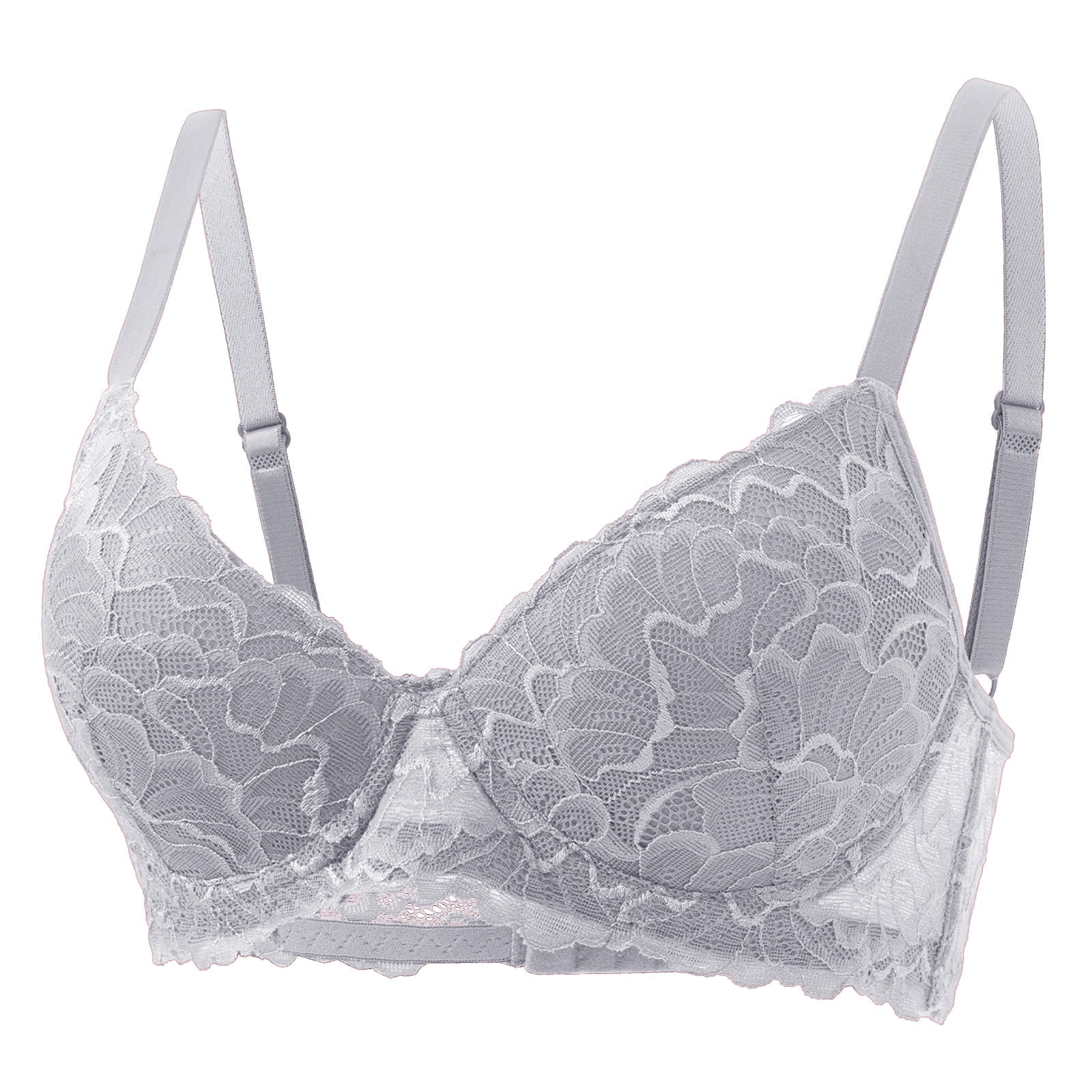AHTJRT Lace Bralettes for Women Breathable Seamless Fixed Padded Bras ...