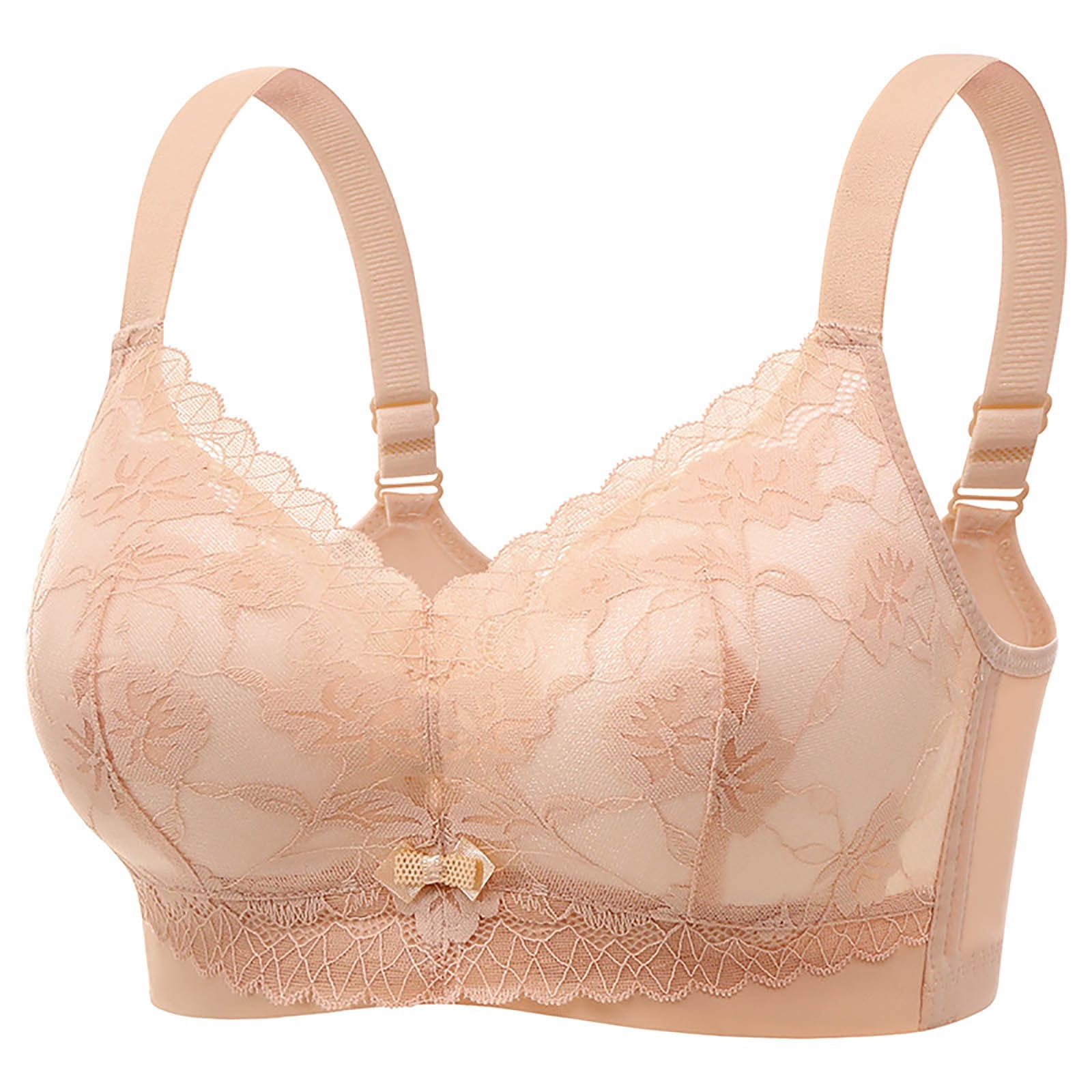 AHTJRT Lace Bras for Women Full Coverage Sheer Mesh Push-Up Bralettes ...