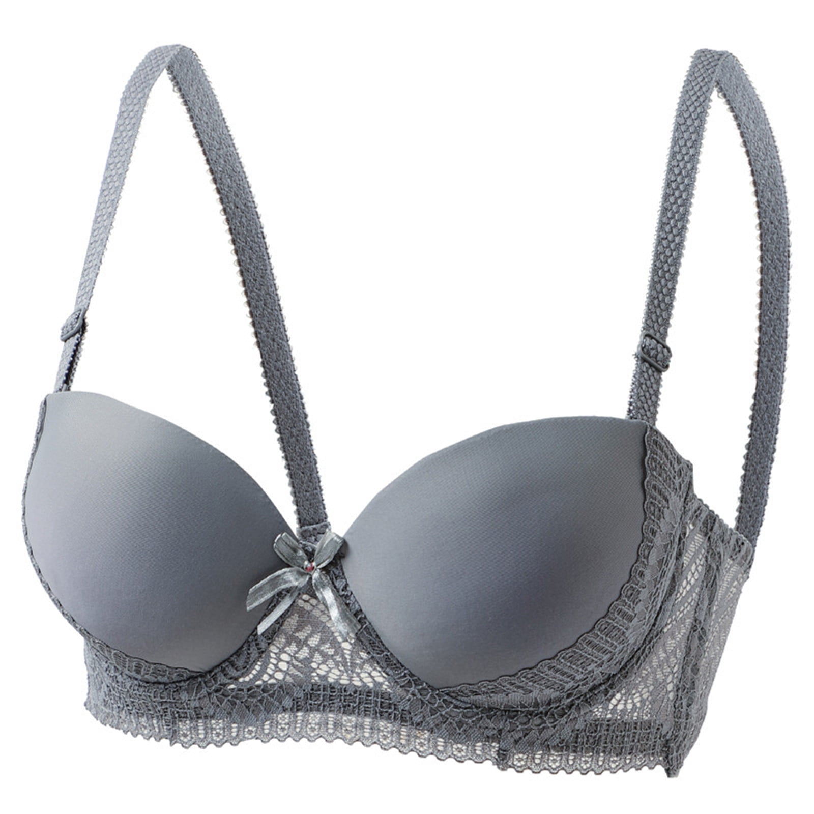 AHTJRT Lace Bras for Women Seamless Underwire Sheer Balconette Bras ...
