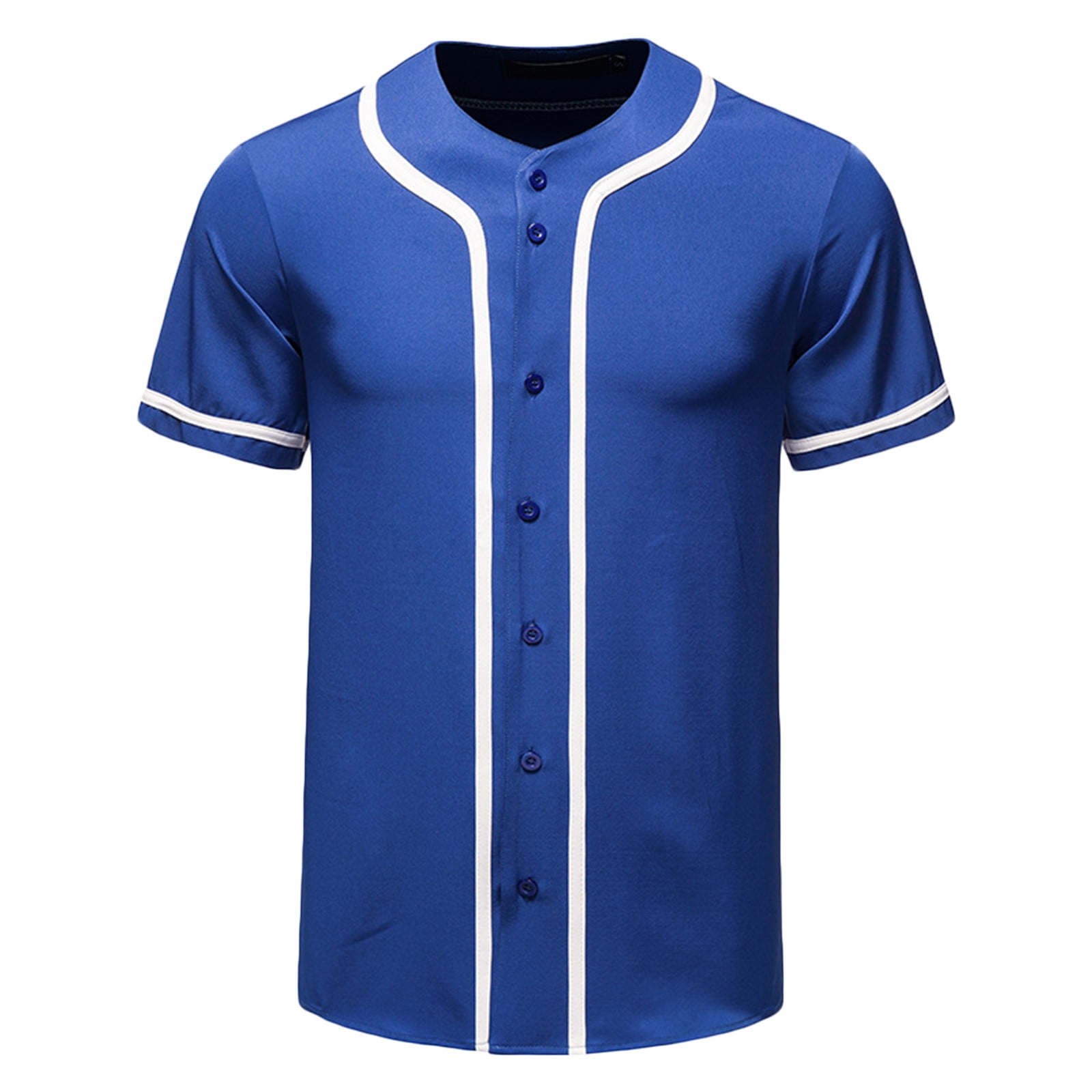 AHTJRT Men's Casual Button Up Baseball Jersey Lightweight Full Button ...