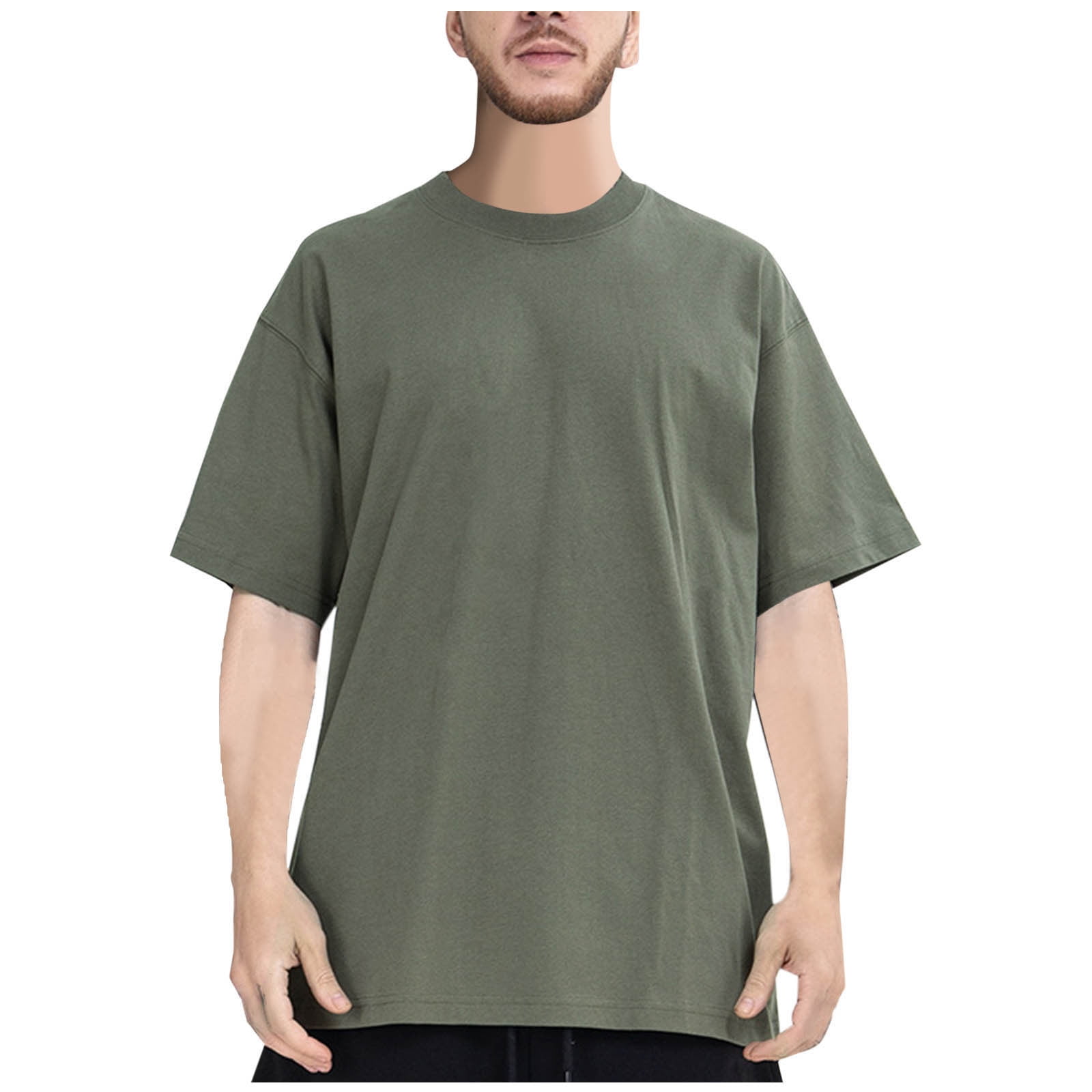 AHTJRT Men's Casual Oversized T Shirt Lightweight Loose Fit Stylish ...