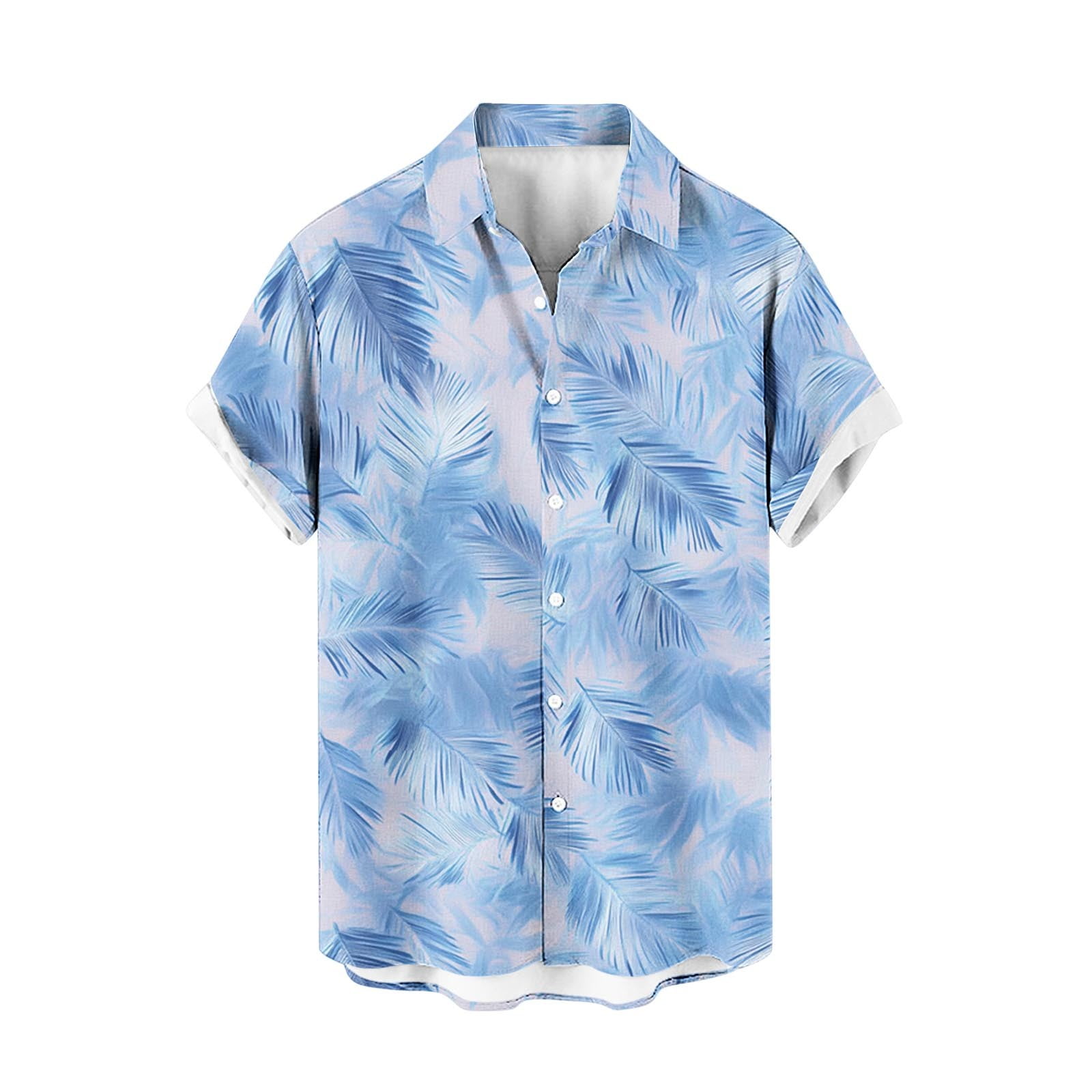 AHTJRT Men's Classic Retro Aloha Shirt Hibiscus Watercolor Design ...