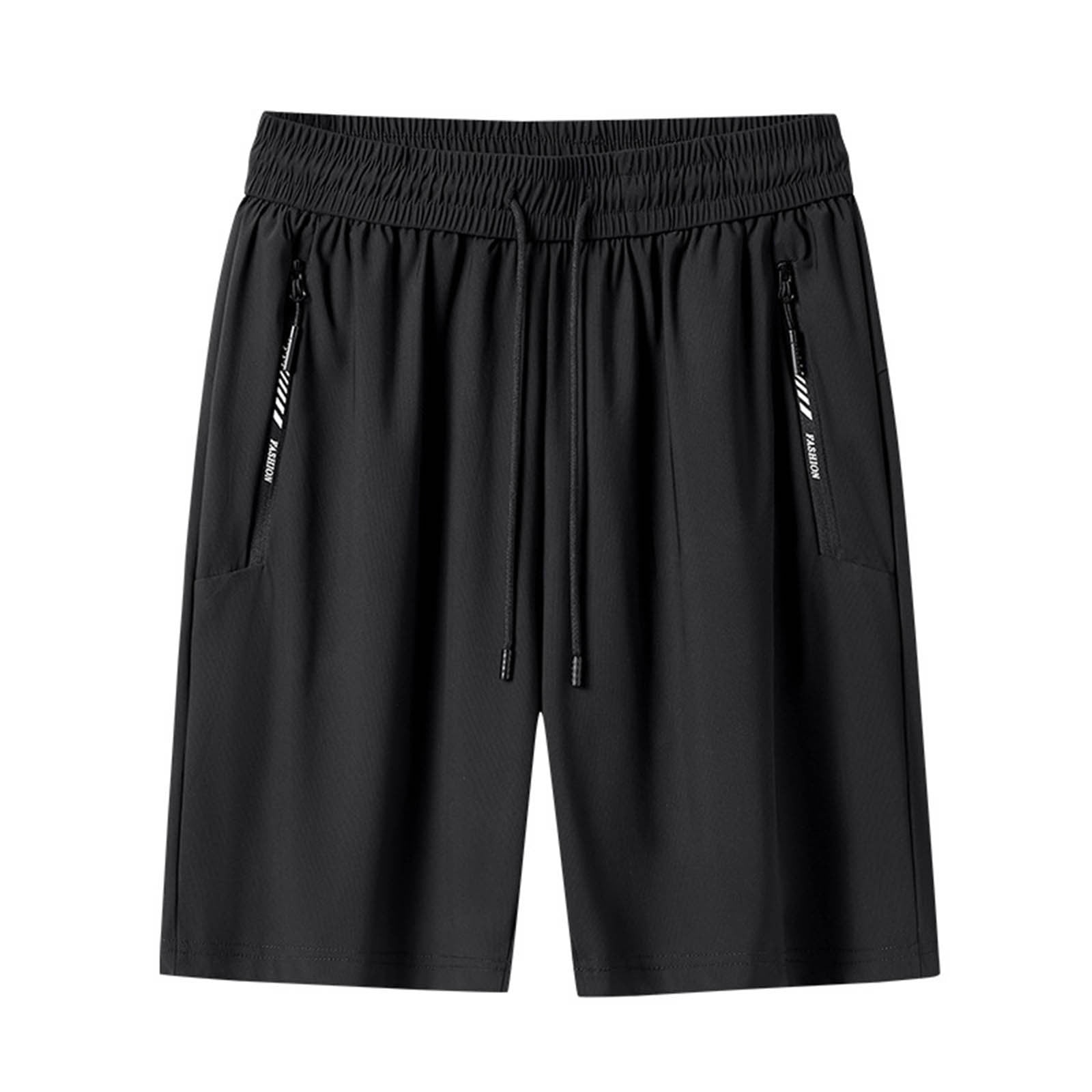 AHTJRT Men's Ice Silk Workout Shorts Big & Tall Sizes Cool ...