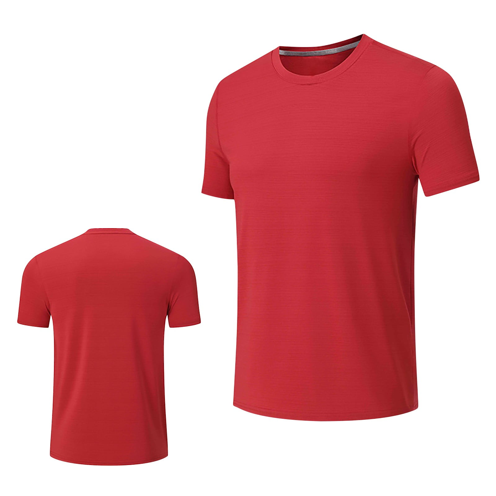 AHTJRT Men's Lightweight Athletic Short Sleeve Crew Neck Gym Running ...