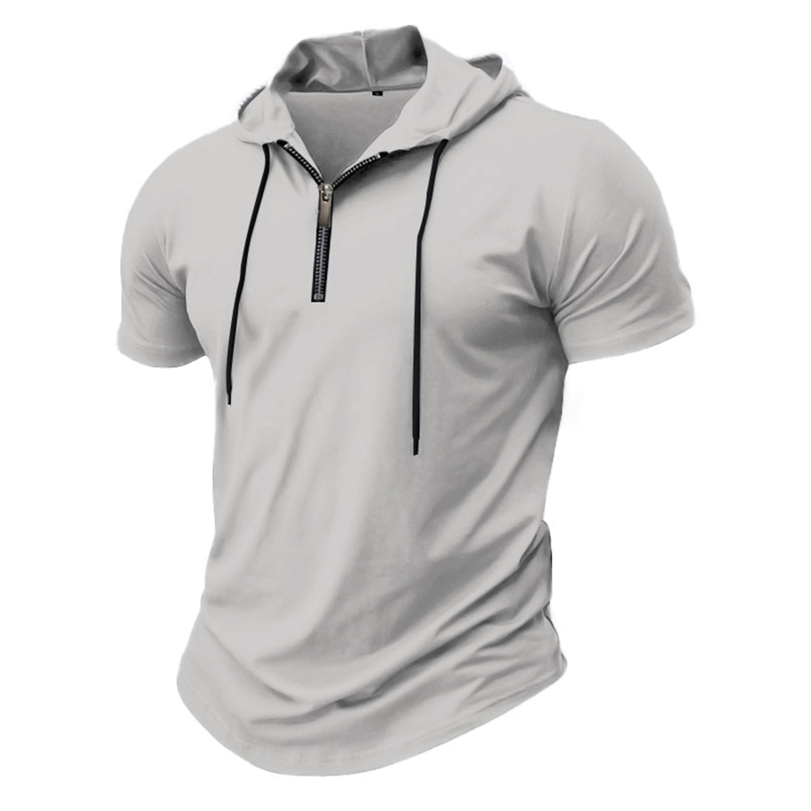 AHTJRT Men's Lightweight Half Zip Short Sleeve Athletic Pullover Casual ...