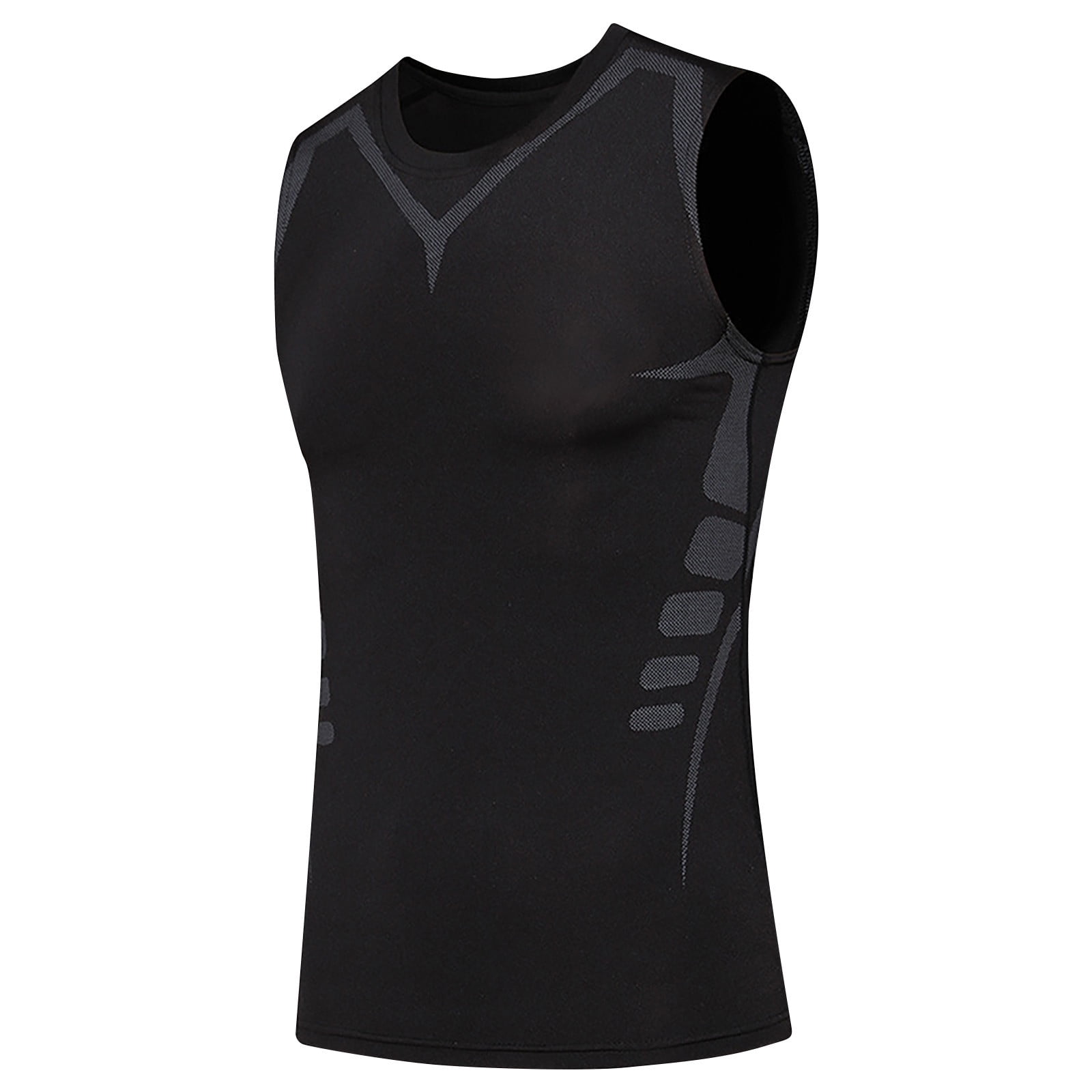 AHTJRT Men's Moisture-Wicking Compression Tank Top - Stretch Fabric ...