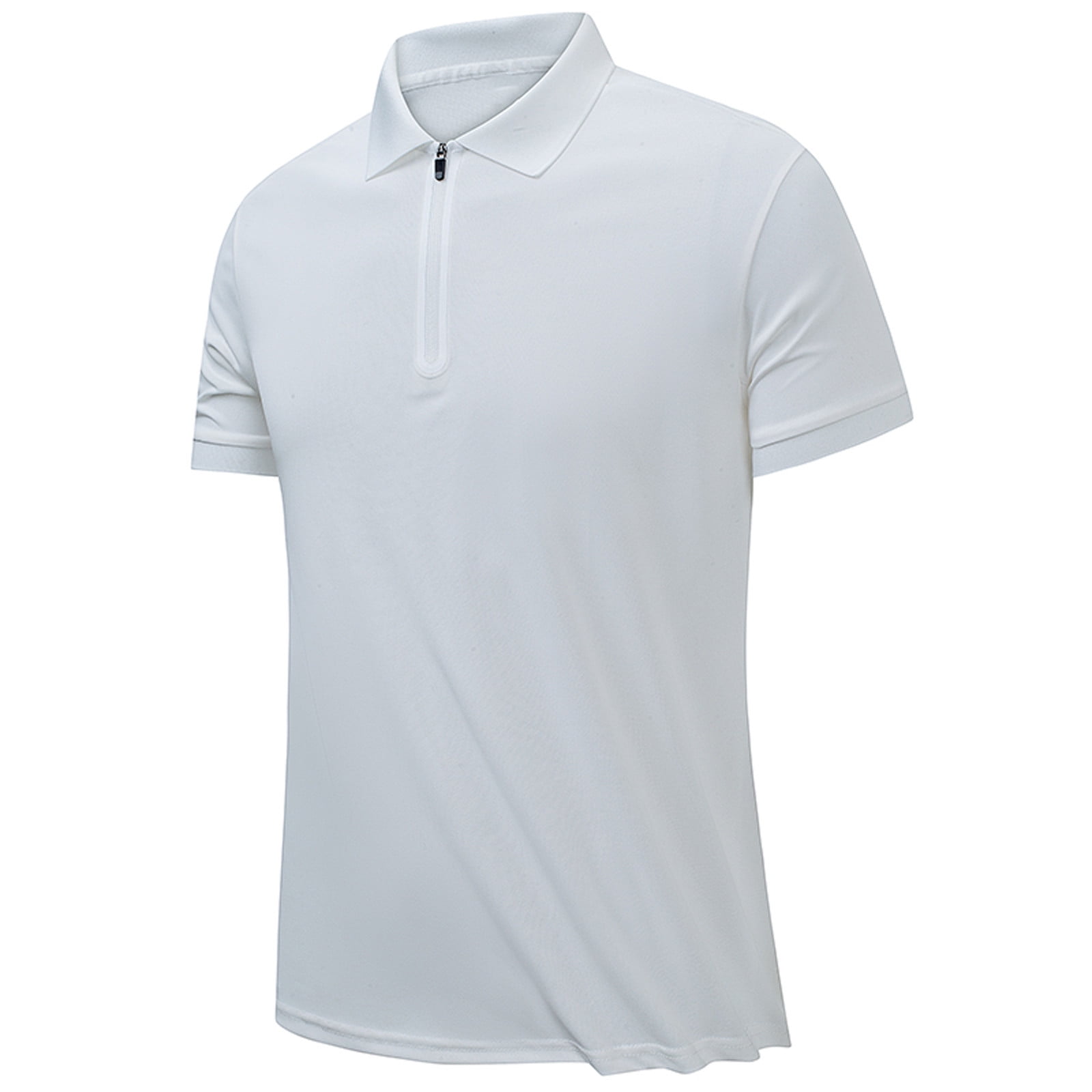 AHTJRT Men's Moisture-Wicking Short Sleeve Polo Collared Athletic Shirt ...