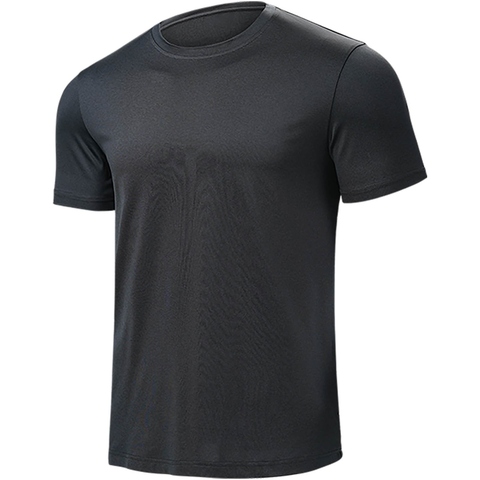 AHTJRT Men's Regular Fit Gym Moisture Wicking Workout T-Shirts Plain ...