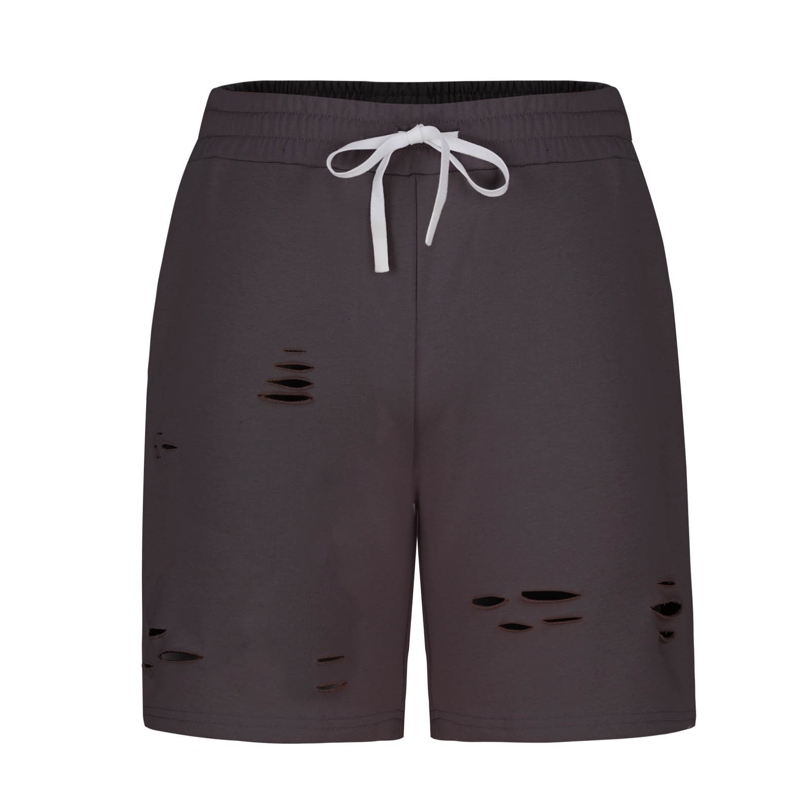 AHTJRT Mens Casual Lightweight Distressed Short Pants with Drawstring ...