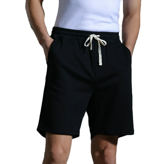 AHTJRT Mens Drawstring Loose Fit Stretch Cotton Shorts with Pocket for ...