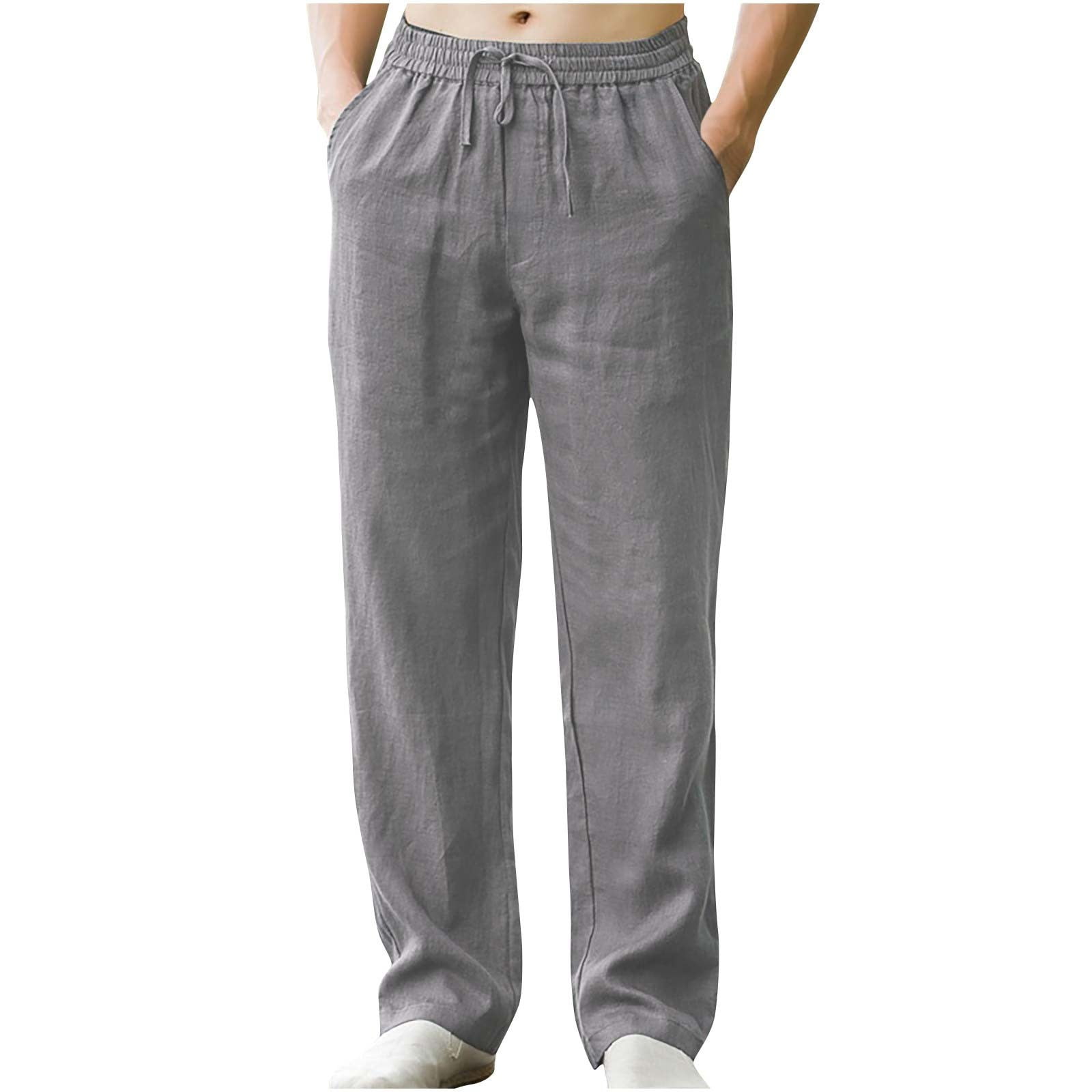 AHTJRT Mens Summer Lightweight Breathable Casual Wide Leg Lounge Pants ...