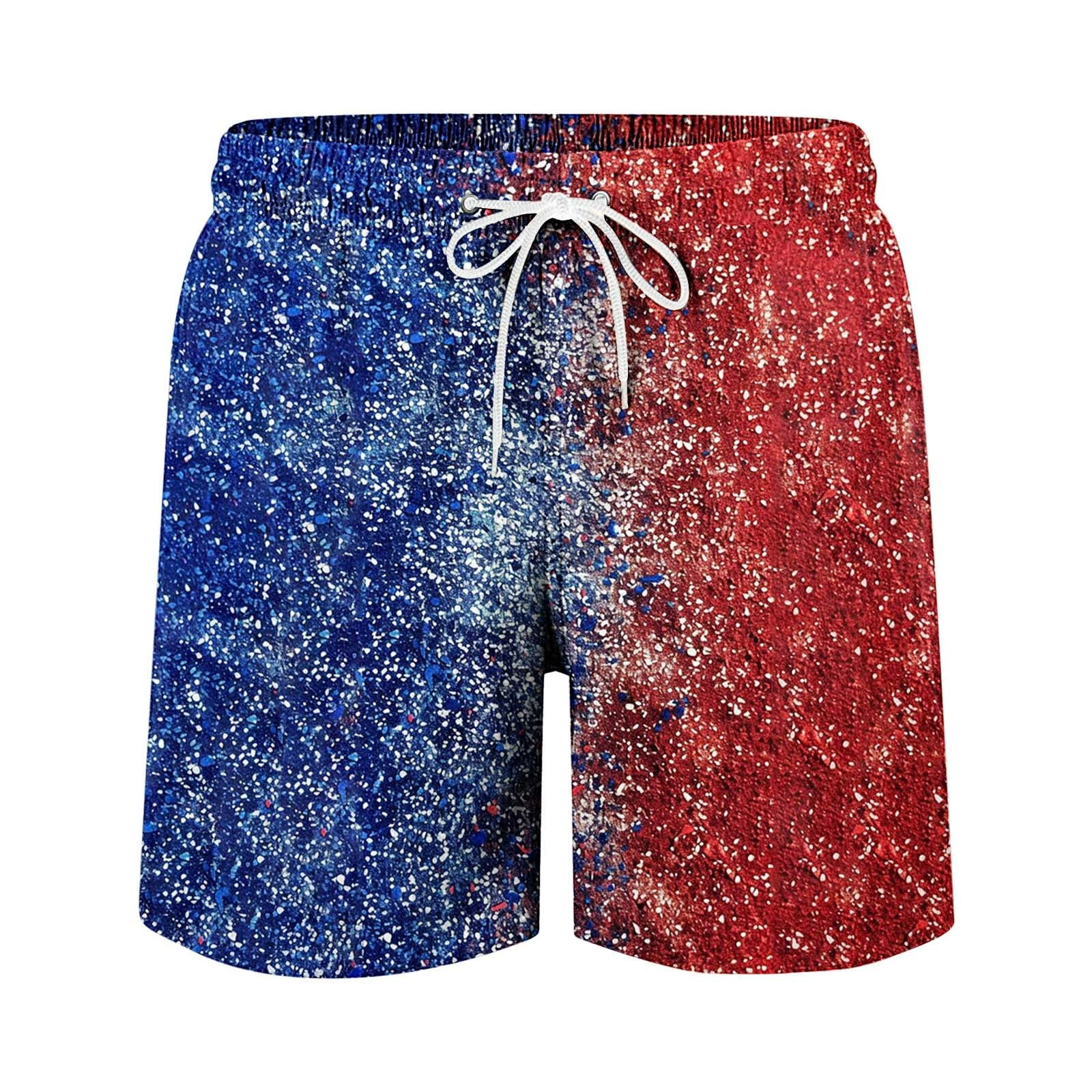 AHTJRT Plus Size Swim Trunks for Men 9 Inch Stetchy Board Shorts with ...