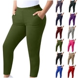 AHTJRT Plus Size Yoga Pants for Women Stretchy Buttery Soft Elastic ...
