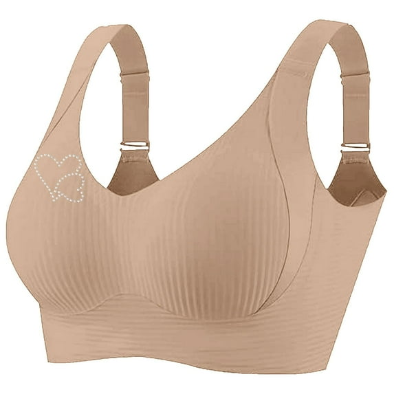 AHTJRT Racerback Sports Bralettes for Women Full Coverage Deep V Low ...