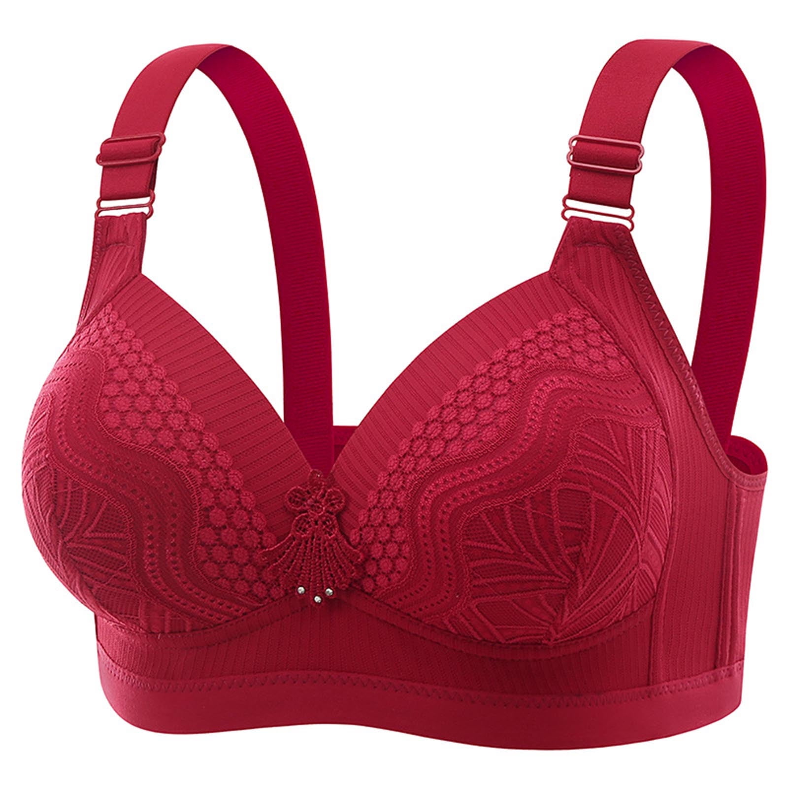 AHTJRT Seamless Bra for Women V Neck Push-Up Full Coverage Bralettes ...