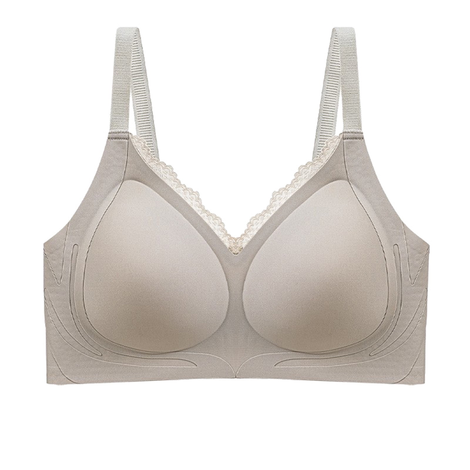 AHTJRT Seamless Bras for Women Racerbacks Full Coverage Scalloped Lace ...