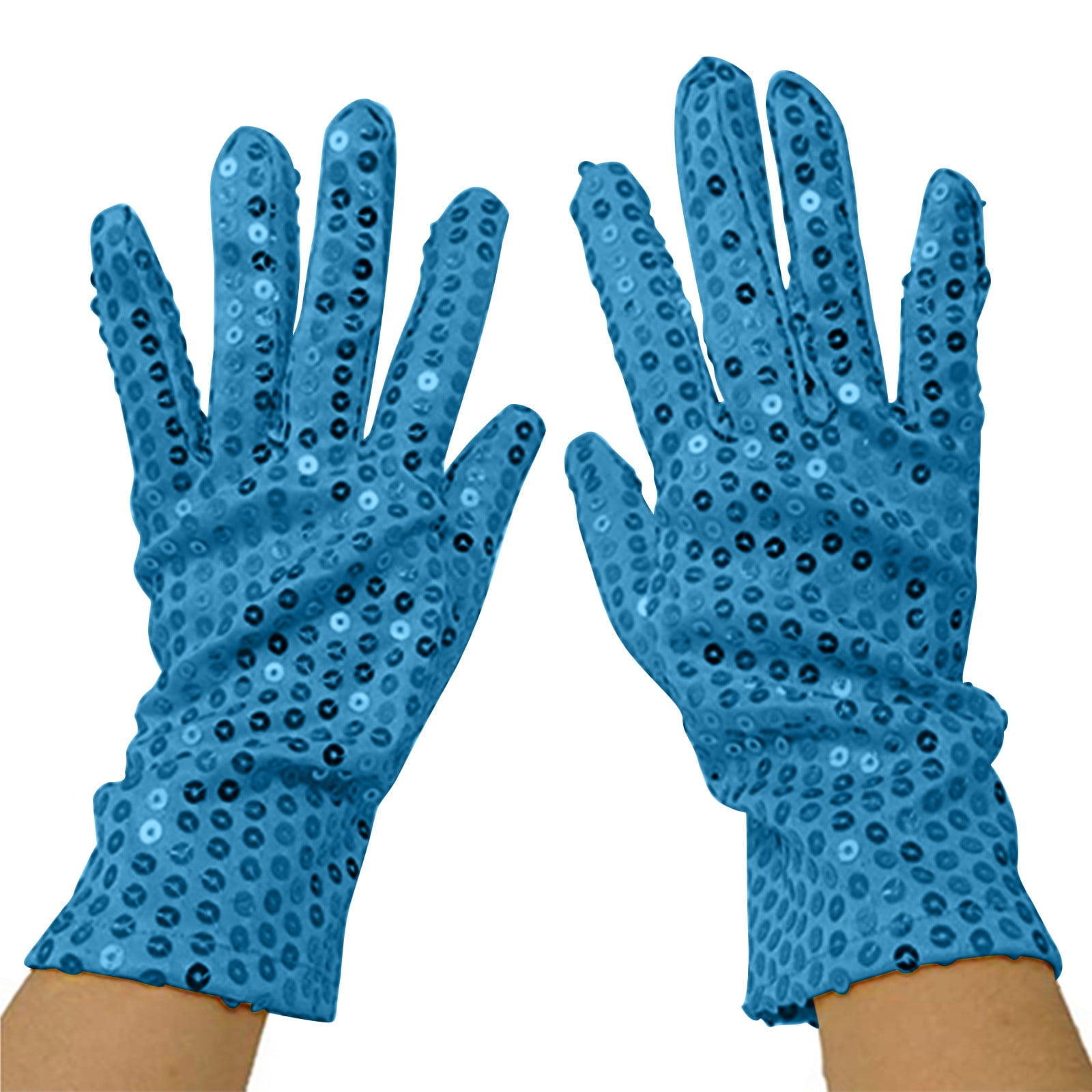 AHTJRT Shiny Sequined Gloves for Women Sparkle Bling Performance ...