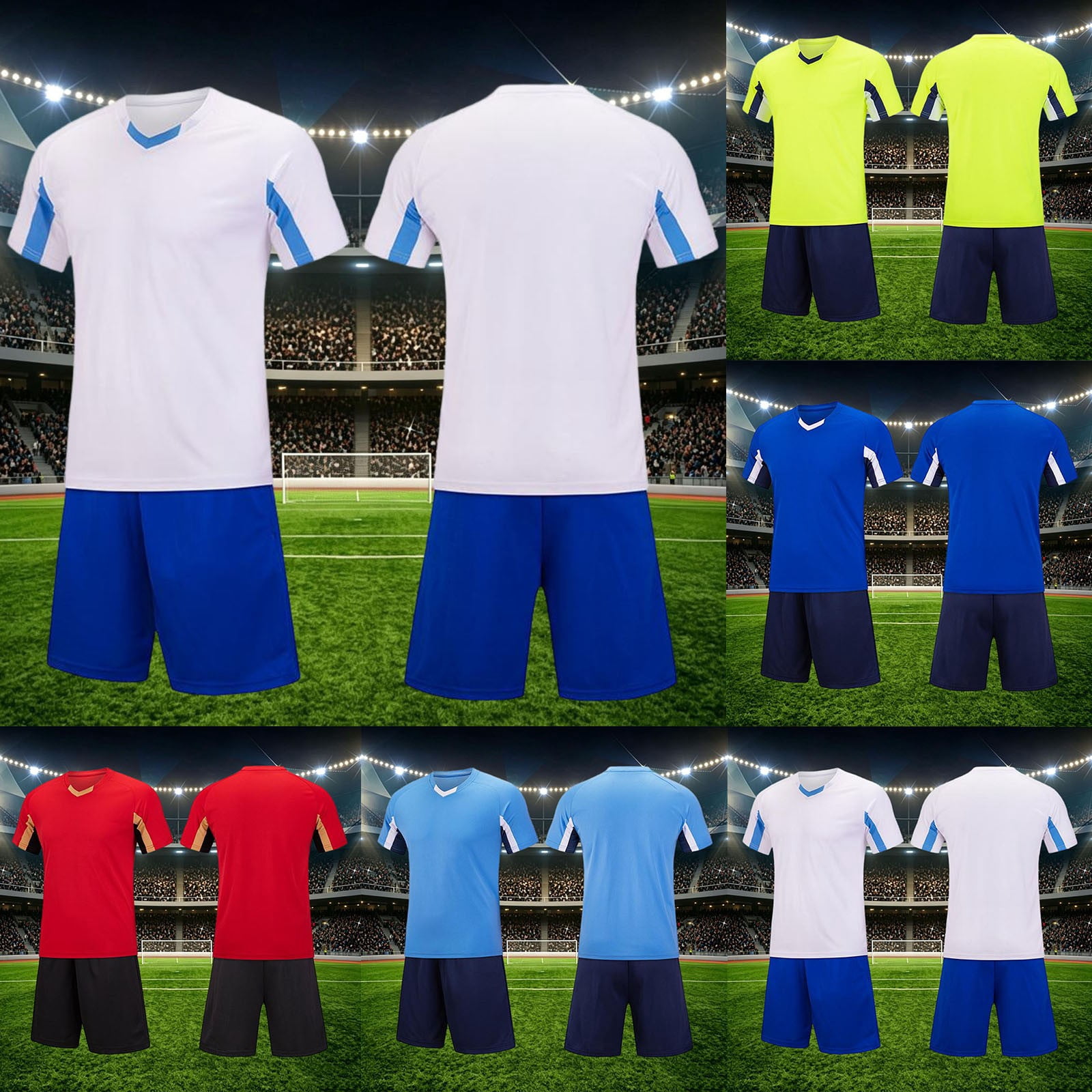 AHTJRT Soccer Jerseys for Kids Children's Color Block Team Game ...