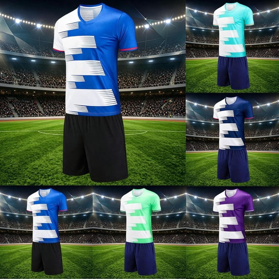 AHTJRT Soccer Jerseys for Kids Children's Color Block Team Game ...