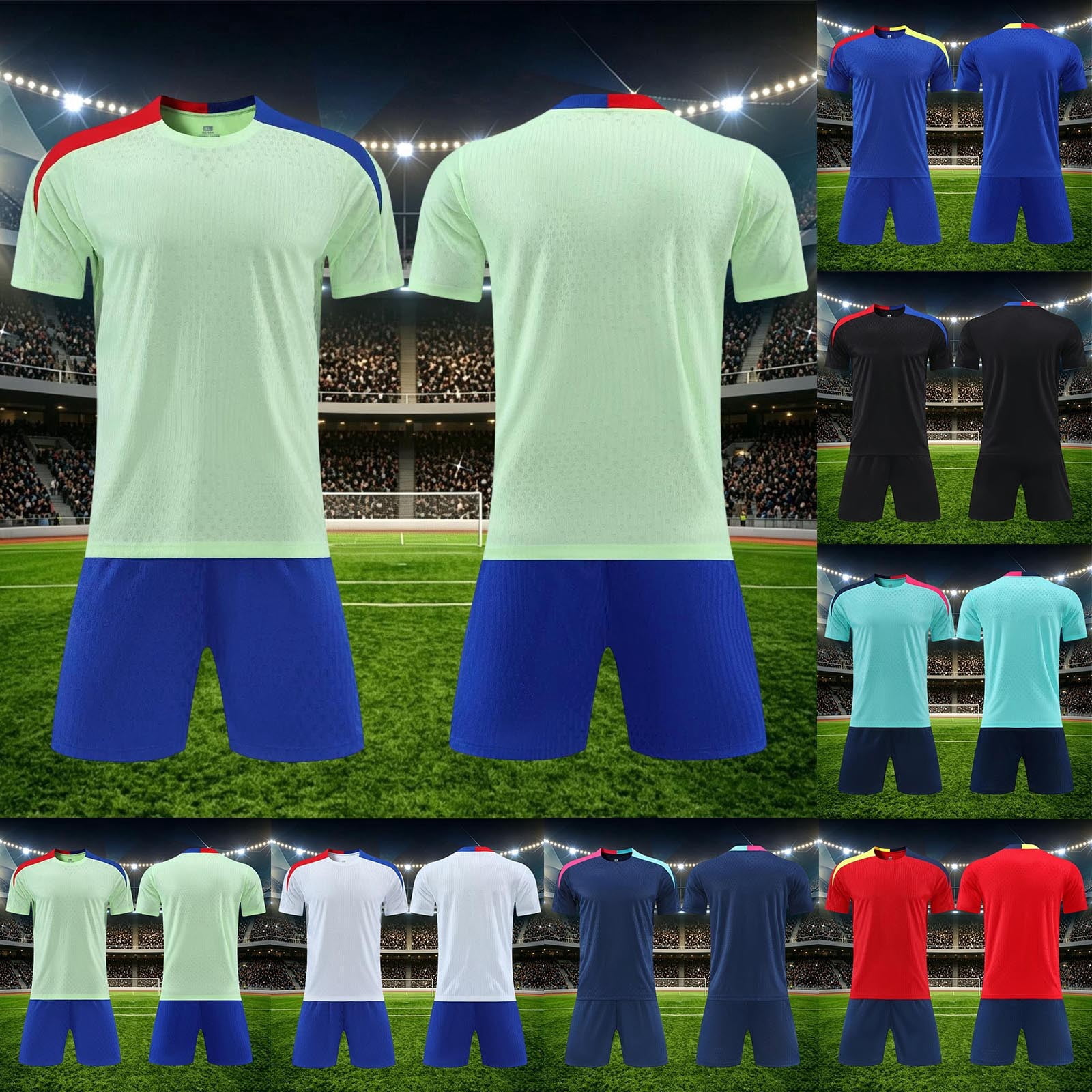 AHTJRT Soccer Jerseys for Kids Children's Color Block Team Game ...