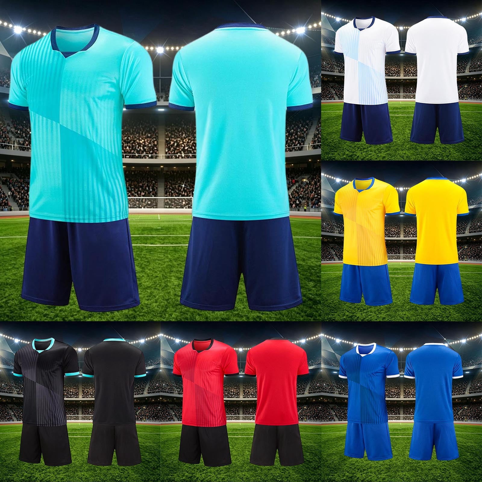 AHTJRT Soccer Jerseys for Kids Children's Color Block Team Game ...