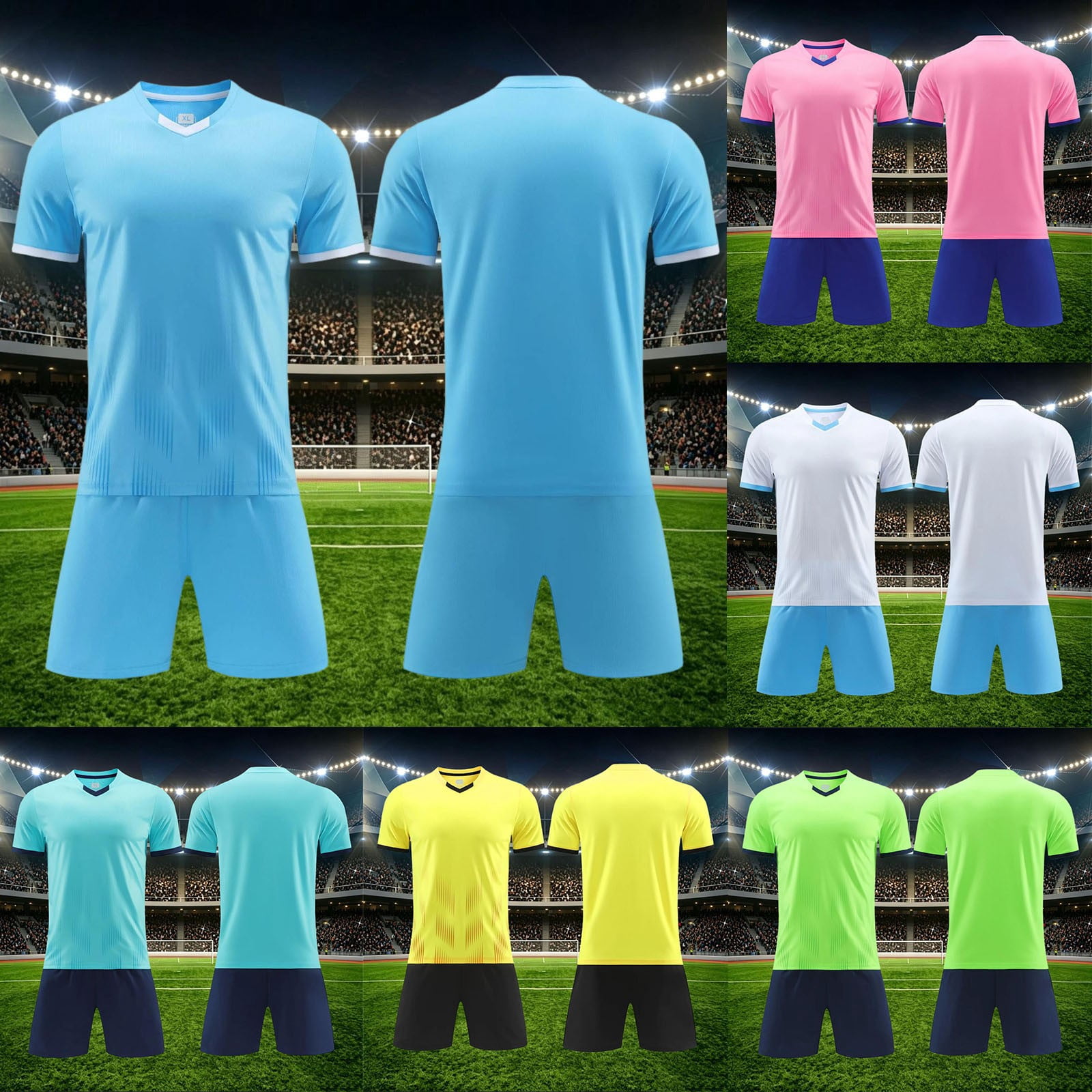 AHTJRT Soccer Jerseys for Kids Children's Color Block Team Game ...