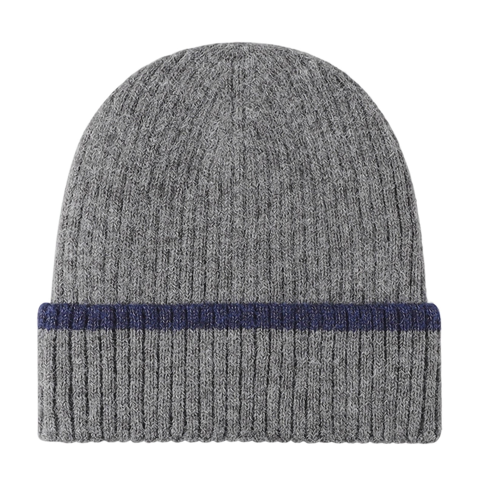 AHTJRT Unisex Ribbed Stripe Beanie Hats Winter Warm Cotton Knitted ...