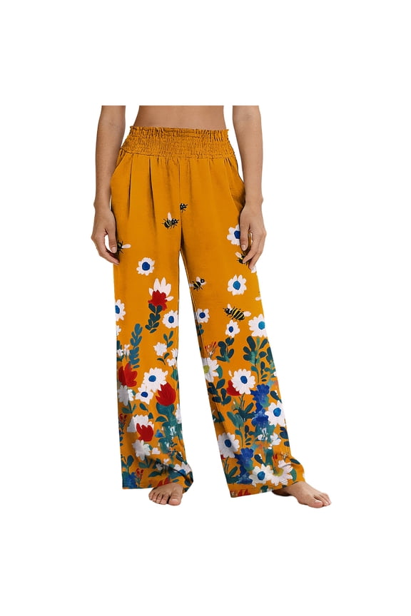 Tropical Print Pants